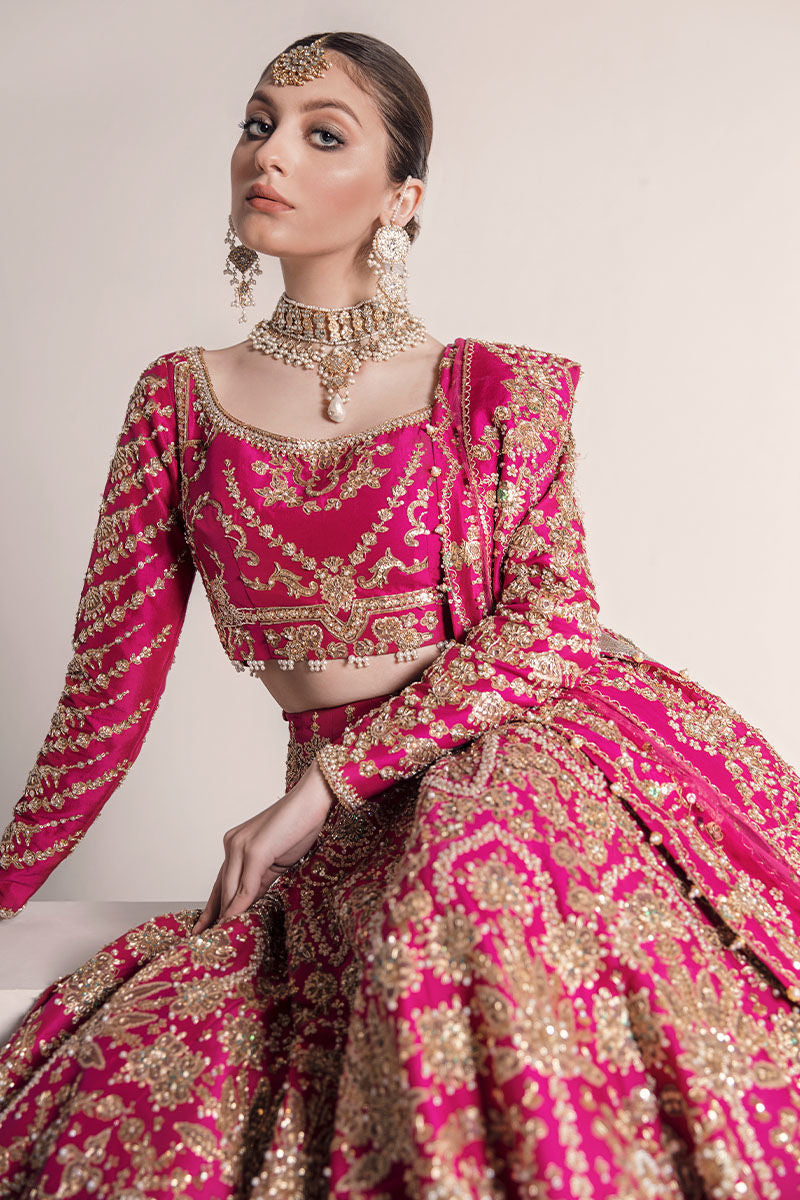 Pakistani Bridal Dress In Pink Color