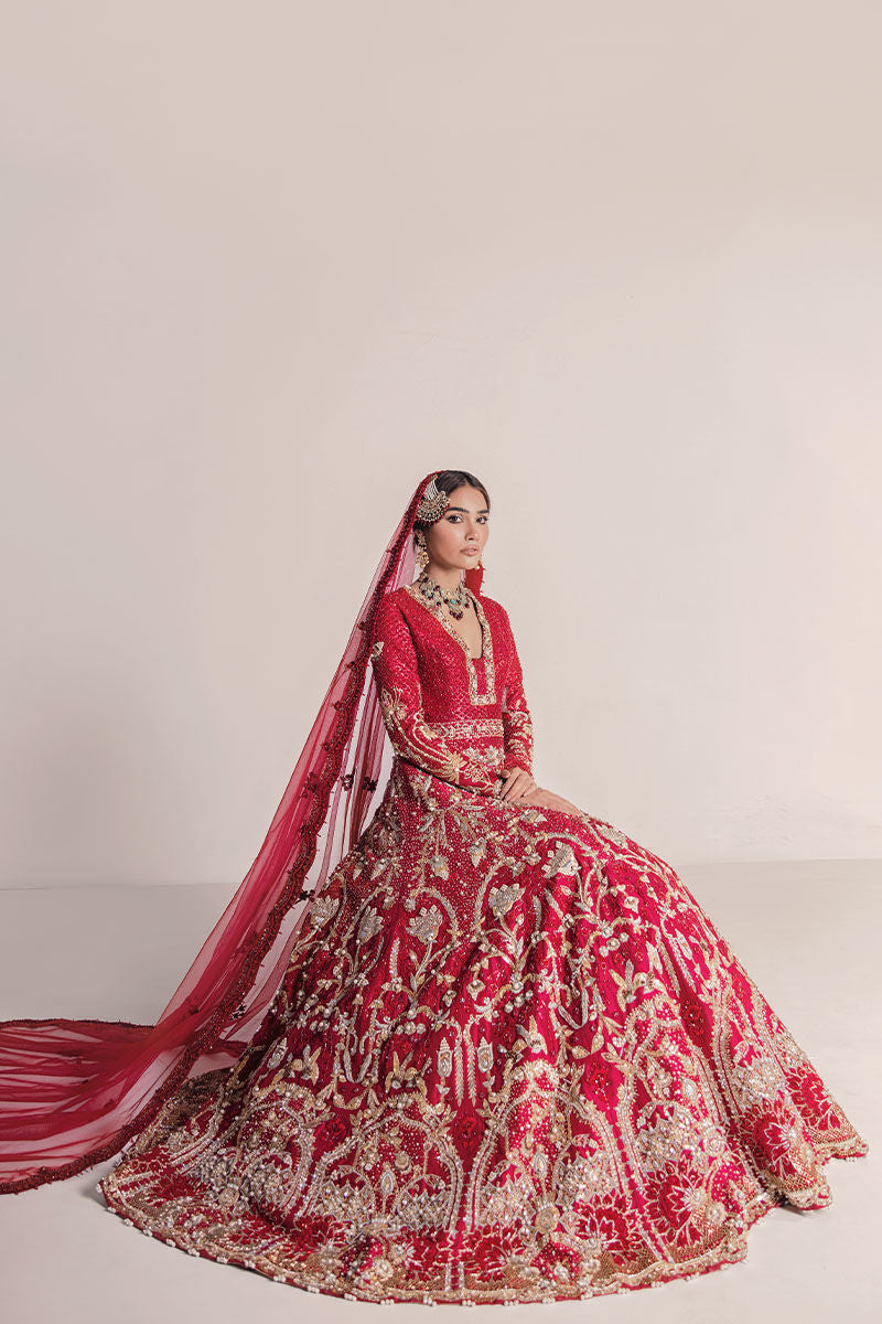 Pakistani Bridal Red Wedding Dress Maxi style